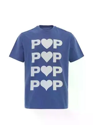 POP TRADING COMPANY Hearts Short-sleeve T-shirt - Blue