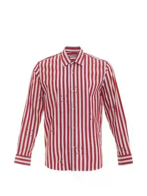 POP TRADING COMPANY Logo-print Striped Shirt