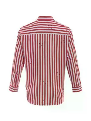 POP TRADING COMPANY Logo-print Striped Shirt