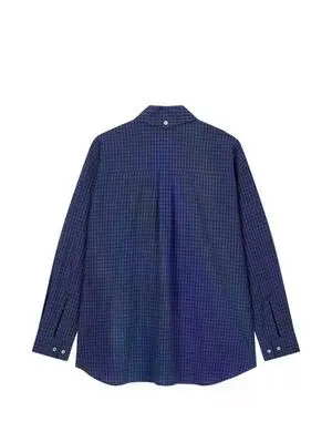 STUDIO TOMBOY Check-pattern Oversized Shirt - Blue