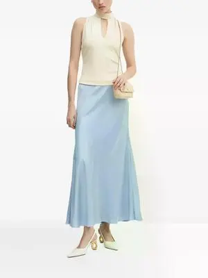 Bardot Satin-finish A-line Maxi Skirt