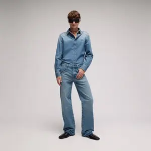 Gucci Cotton Denim Shirt With Embroidery