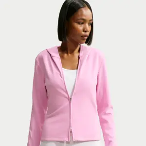 Nike Sportswear Chill Knit Slim Long-sleeve Full-zip Top - Pink
