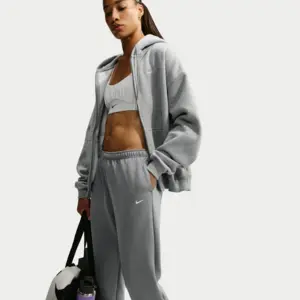 Nike Studio Fleece Sport Dri-fit Mid-rise Pants - Grey