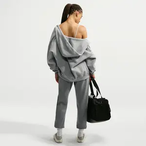 Nike Studio Fleece Sport Dri-fit Mid-rise Pants - Grey