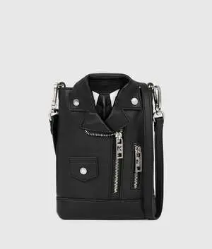 Karl Lagerfeld Ikon Biker Jacket Crossbody Bag - Black
