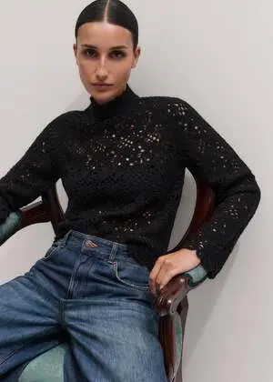 ME+EM Crochet High Neck Jumper