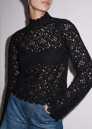 ME+EM Crochet High Neck Jumper
