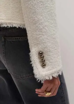 ME+EM Textured Peplum Jacket
