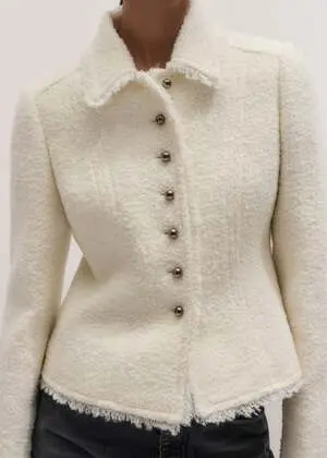 ME+EM Textured Peplum Jacket