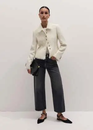 ME+EM Textured Peplum Jacket