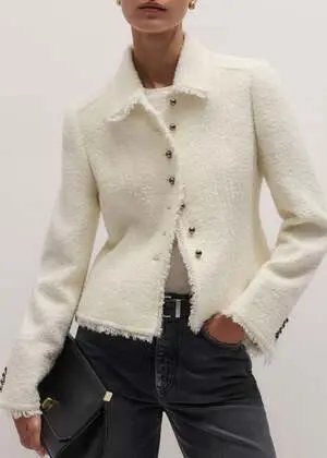ME+EM Textured Peplum Jacket