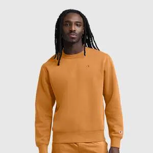 Champion Powerblend Crewneck Sweatshirt, C Logo - Glazed Ginger