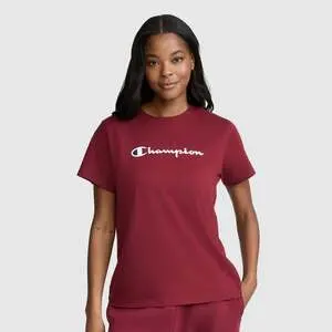 Champion Classic T-shirt, Script Logo - Cabernet