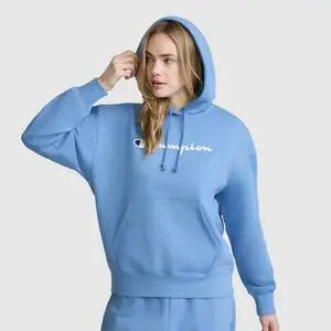 Champion Women’s Powerblend Relaxed Hoodie, Script Logo