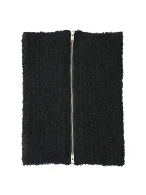 MAISON MARGIELA Zip Neck Warmer In Wool Blend - Black