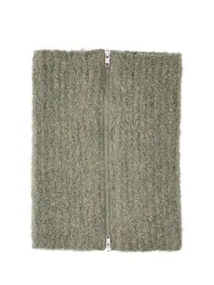 MAISON MARGIELA Zip Neck Warmer In Wool Blend - Green