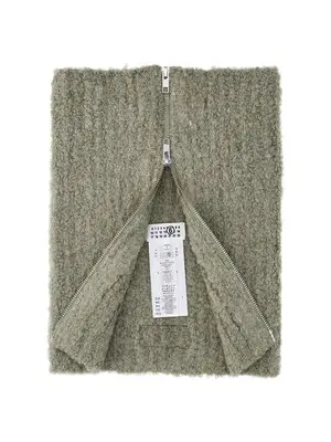 MAISON MARGIELA Zip Neck Warmer In Wool Blend - Green