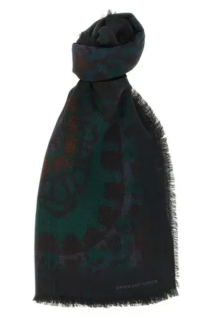 Dries Van Noten Folk' Scarf - Green