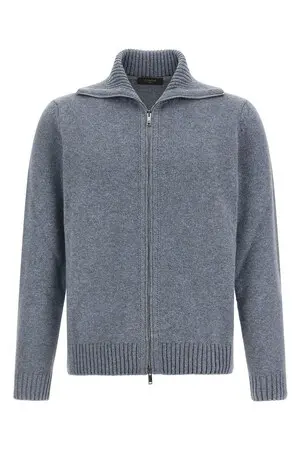 ZANONE Virgin Wool Cardigan - Blue