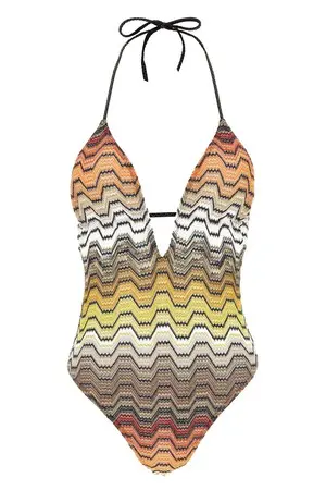 Missoni Greek Pattern One-piece Swimsuit
