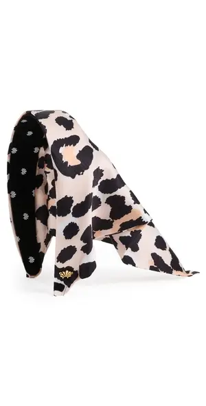 Lele Sadoughi Jackie Silky Hankerchief Headband - Leopard