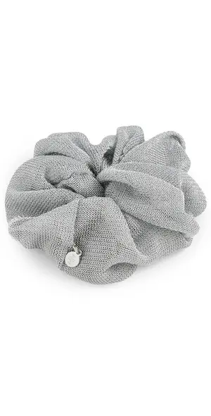 LELET NY Odessa Oversized Scrunchie - Silver