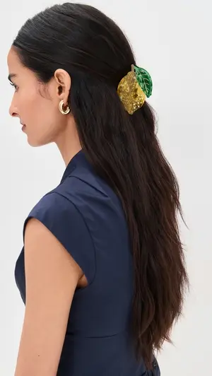 ADINA EDEN Rhinestone Accented Lemon Claw Clip