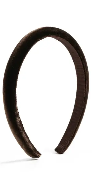 JENNIFER BEHR Tiana Velvet Headband - Chocolate