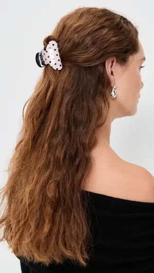 Lele Sadoughi Mini Polka Dot Claw Clip