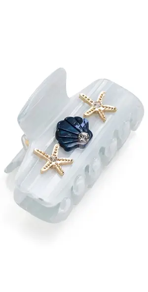 Lele Sadoughi Mini Sea Shell Claw Clip - Marble