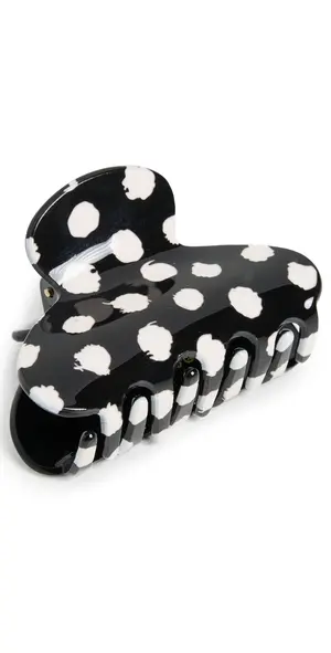Lele Sadoughi Mini Polka Dot Claw Clip - Jet
