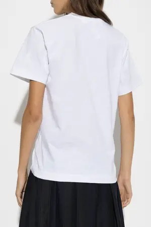 Play Comme Des Garcon Cotton T-shirt With Logo Patch