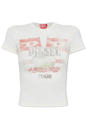 DIESEL® T-shirt ‘t-marsy-rib - White