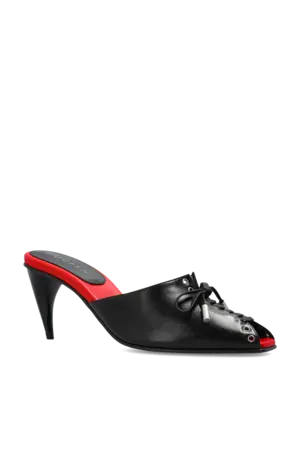 Alexander McQueen Leather Heeled Mules