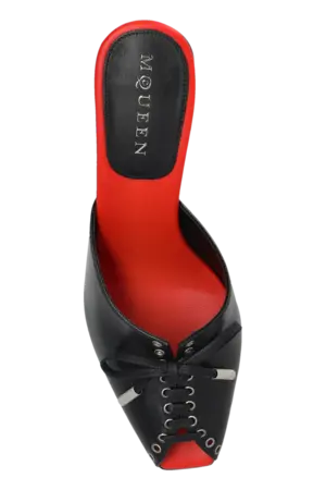 Alexander McQueen Leather Heeled Mules