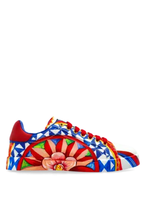 Dolce & Gabbana Sports Shoes With Logo - Multicolour