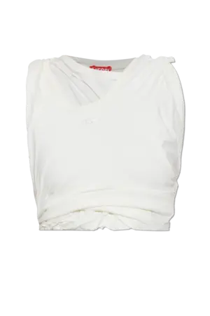 DIESEL® Top ‘t-wisher-rib-pl - White