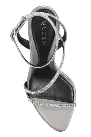 Alexander McQueen Heeled Sandals With Shimmering Crystals