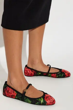 Dolce & Gabbana Ballet Flats With Floral Motif