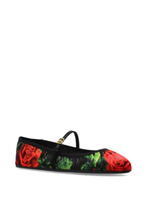 Dolce & Gabbana Ballet Flats With Floral Motif