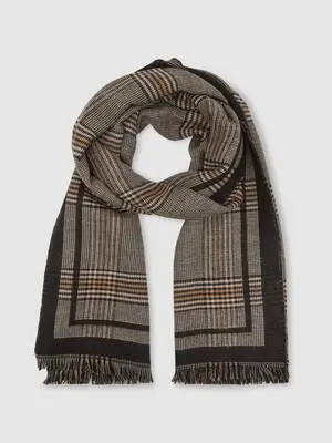 REISS Aura Prince Of Wales Check Scarf