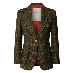 THE EXTREME COLLECTION Checked Wool Blazer Grant