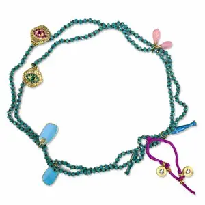 Persia Donà Jewelry Sparkling Gems X Charms Necklace