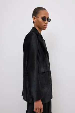 HOUSE OF DAGMAR Pony Leather Blazer