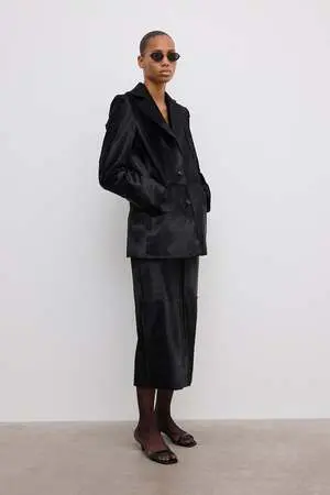 HOUSE OF DAGMAR Pony Leather Blazer