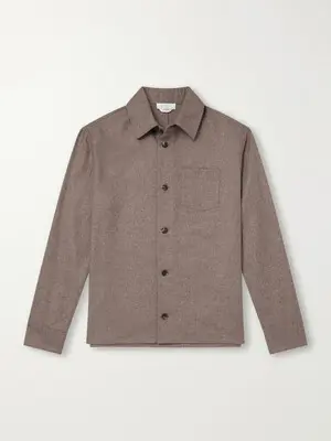 Gabriela Hearst Drew Wool And Cashmere-blend Shirt - Brown