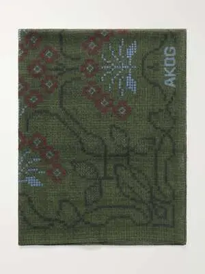A KIND OF GUISE Luz Printed Wool Scarf - Green