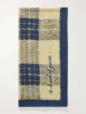 A KIND OF GUISE Salazar Checked Wool Scarf - Yellow