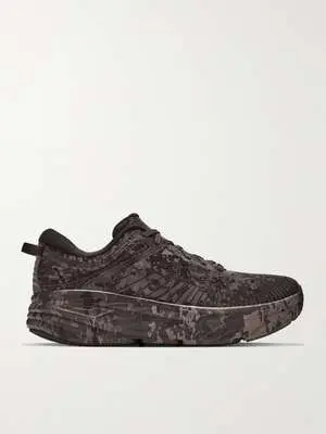 HOKA® Beams Bondi 7 Tpu-trimmed Mesh Sneakers - Brown
